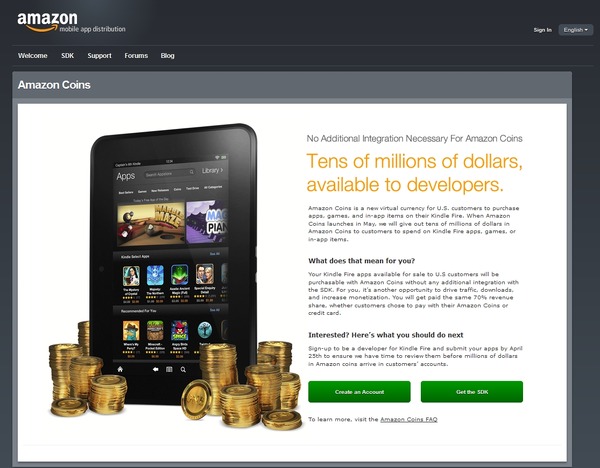 Kindle Fireユーザー向けの電子マネー、「Amazon Coin」が近日登場 | RBB TODAY